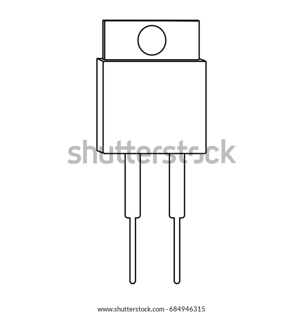 Transistor Outline Icon Vector Illustration Stock Vector (Royalty Free ...