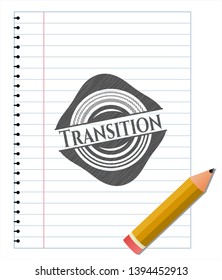 Transition Pencil Draw Vector Illustration Detailed Stock Vector ...