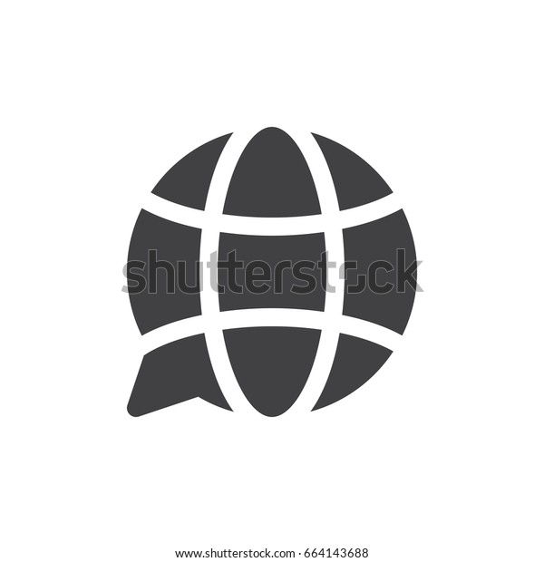 Translation Globe Icon Vector Filled Flat Stock Vector (Royalty Free ...