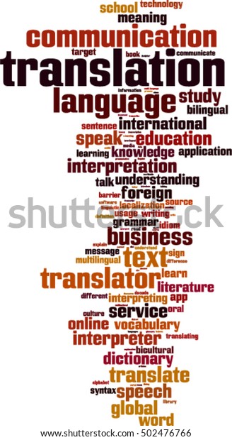 Translation Word Cloud Concept Vector Illustration Stock Vector ...