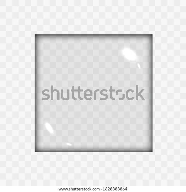 Translucent Empty Glass Square Lens Shape Stock Vector (Royalty Free ...
