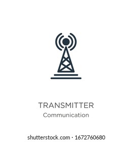 Transmitter Icon Vector Trendy Flat Transmitter Stock Vector (Royalty ...