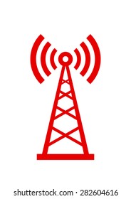 Transmitter Vector Icon On White Background Stock Vector (Royalty Free ...