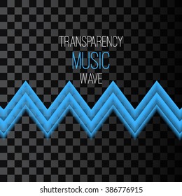 Transparency Music Wave Curve Flow Blue Stock Vector (Royalty Free ...