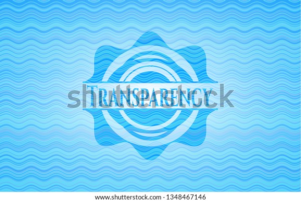 Transparency Water Representation Emblem Background Stock Vector ...