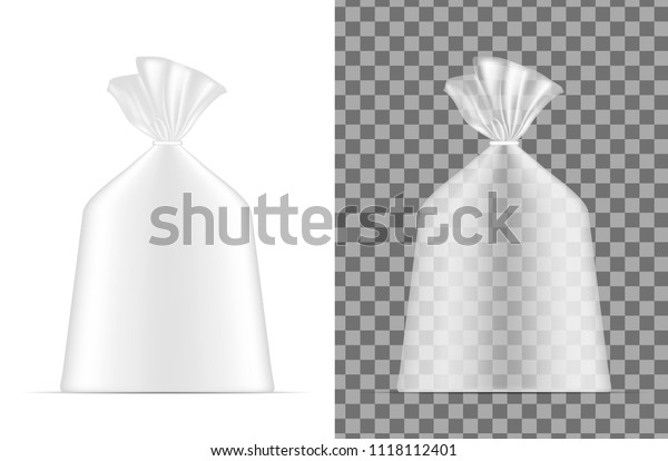 Transparent Blank Foil Paper Packaging Sachet Stock Vector (Royalty ...
