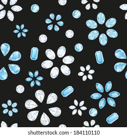Transparent Blue Diamonds Seamless Texture Stock Vector (Royalty Free ...