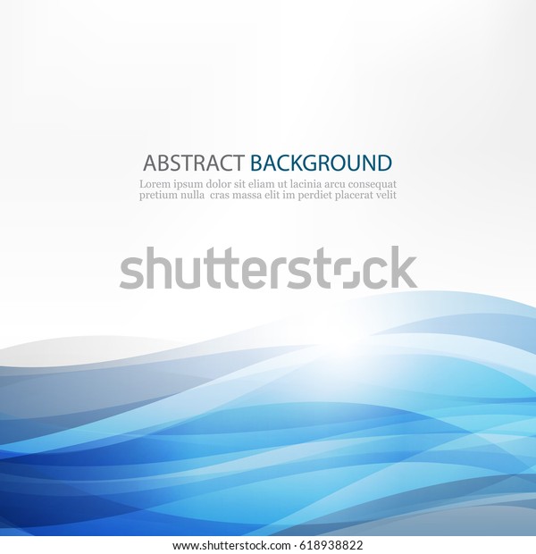 Transparent Blue Tint Abstract Waves Abstract Stock Vector (Royalty ...