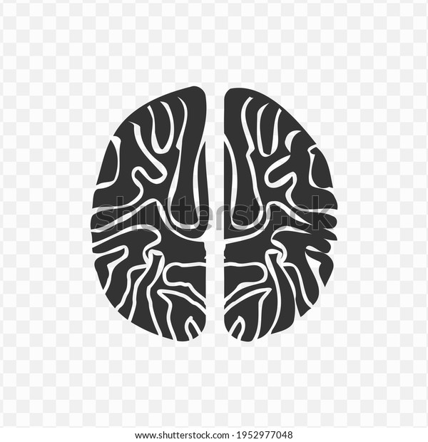 Transparent Brain Icon Png Vector Illustration: стоковая векторная ...