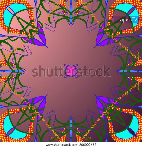 Transparent Circular Pattern Abstract Motifornament Text Stock Vector ...