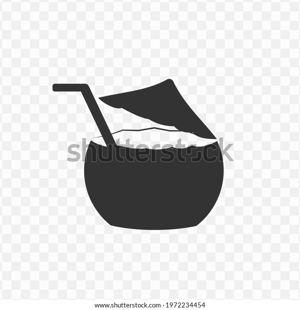 Transparent Coconut Icon Png Vector Illustration Stock Vector (Royalty ...