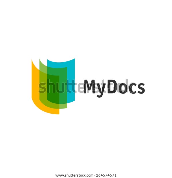 Transparent Color Sheets Logo Template Office Stock Vector (Royalty ...