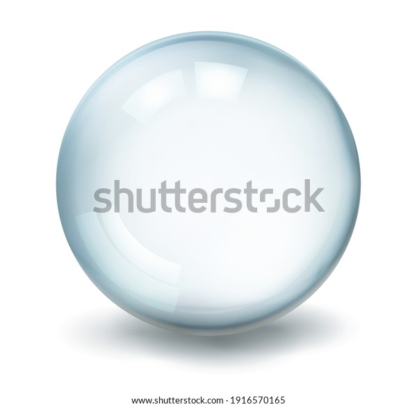 Transparent Crystal Sphere On White Background Stock Vector (Royalty ...