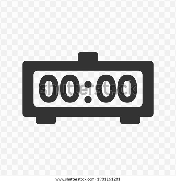 Transparent Digital Clock Icon Png Vector Stock Vector (Royalty Free ...