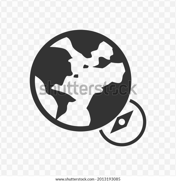 Transparent Earth Compass Icon Png Vector Stock Vector (Royalty Free ...