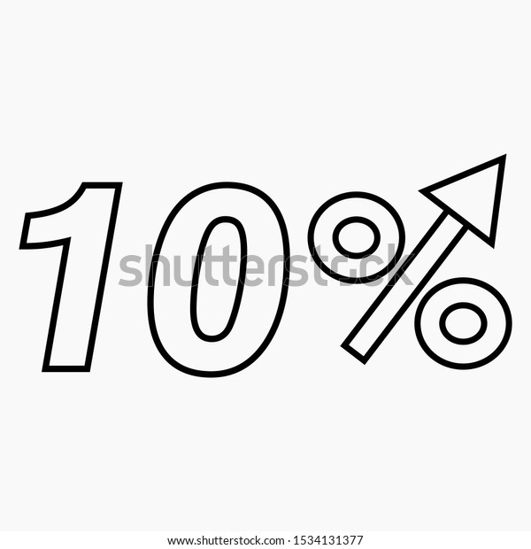 Transparent Figure 10 Percent Increase Price Stock Vector (Royalty Free ...