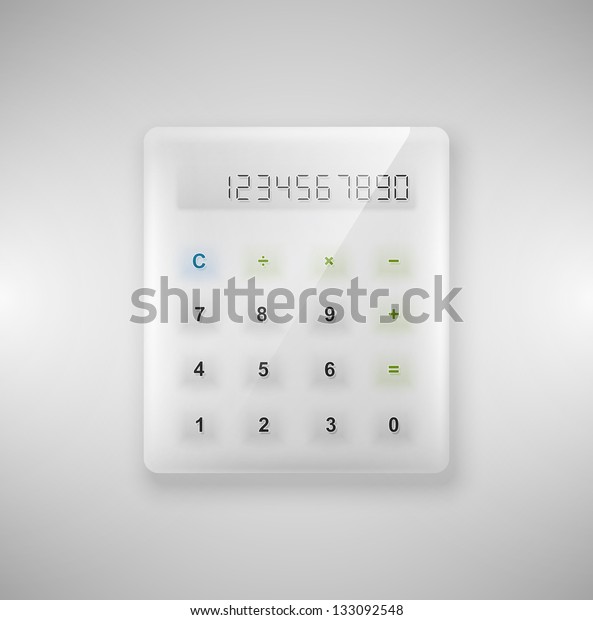 Transparent Glass Calculator Eps 10 Stock Vector (Royalty Free ...