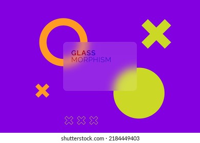 Transparent Glass Card Design Glass Morphism Stock Vector (Royalty Free ...