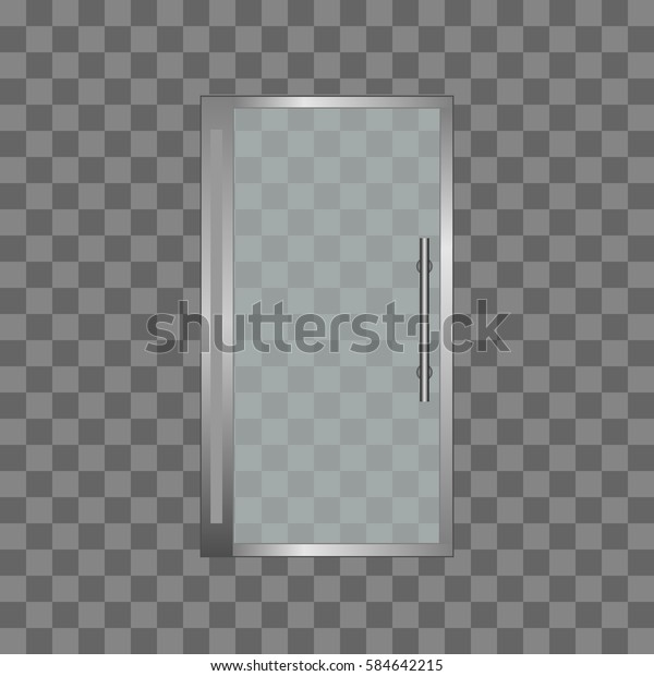Transparent Glass Door Isolated Vector Illustration Stock Vector ...