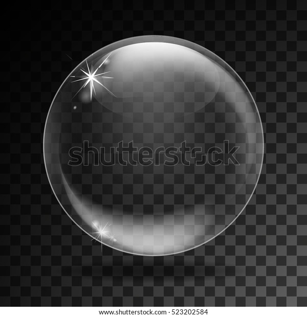 Transparent Glass Sphere Vector Illustration Empty Stock Vector ...