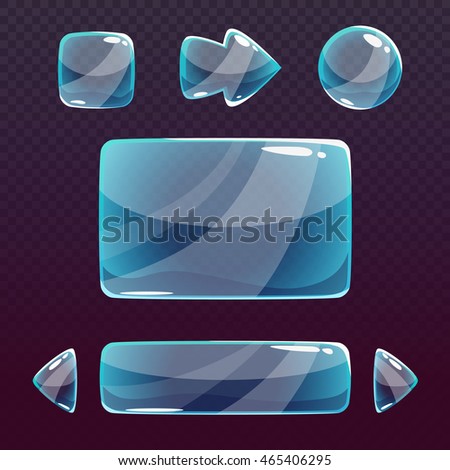 Transparent Glass UI Design Element Abstract 스톡 벡터(사용료 없음) 465406295 ...