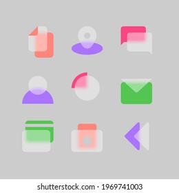 Transparent Glass Vector Icons Design Glass Stock Vector (Royalty Free ...