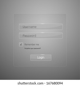Transparent Glass Vector Login Form Ui : image vectorielle de stock ...