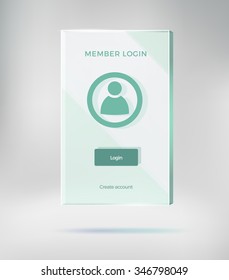 Transparent Glass Vector Login Form Ui Stock Vector (Royalty Free ...