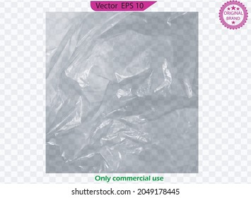 Transparent Glossy Polyethylene Plastic Warp Transparent Stock Vector ...