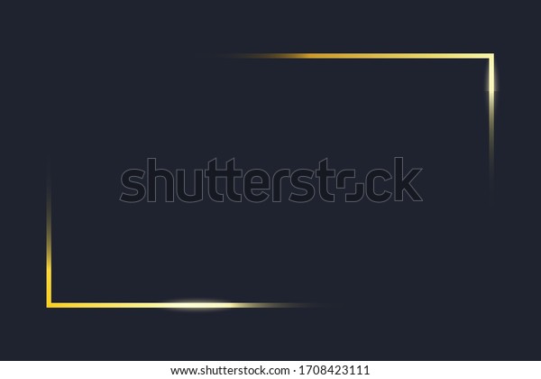 Transparent Gold Frame Angles Golden Frame Stock Vector (Royalty Free ...