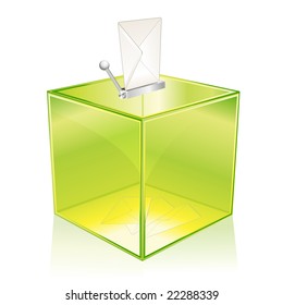 Transparent Green Ballot Box Your Vote Stock Vector (Royalty Free ...