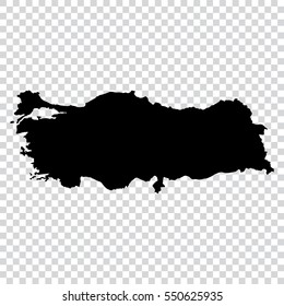 Turkey Map Isolated On Transparent Background Stock Vector (Royalty ...