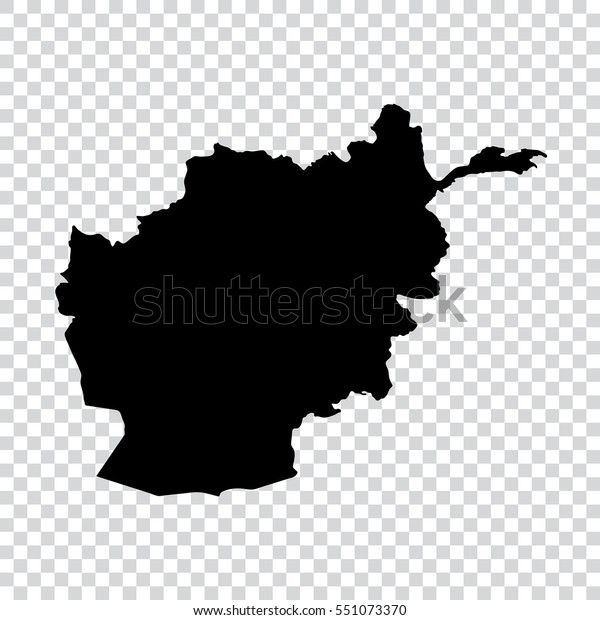 Transparent High Detailed Black Map Afghanistan Stock Vector (Royalty ...