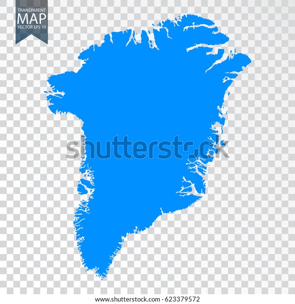 Transparent High Detailed Map Greenland Vector Stock Vector (Royalty ...
