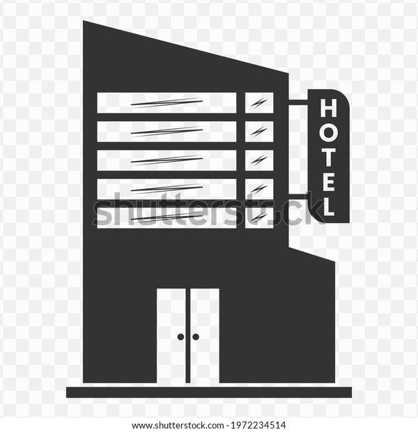 Transparent Hotel Icon Png Vector Illustration: เวกเตอร์สต็อก (ปลอดค่า ...
