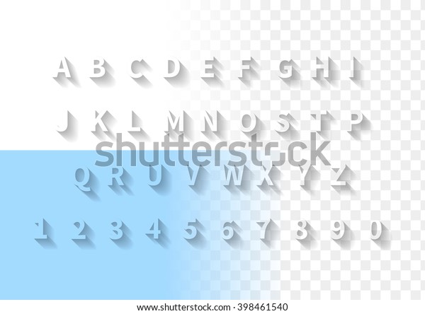 Transparent Letters Long Shadow Font Full Stock Vector (Royalty Free ...