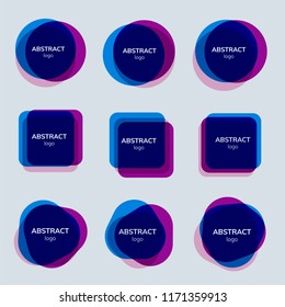 Transparent Logos Various Shapes Stock Vector (Royalty Free) 1171359913