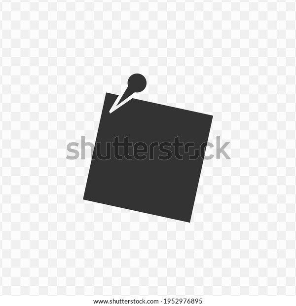 Transparent Note Pin Icon Png Vector Stock Vector (Royalty Free ...