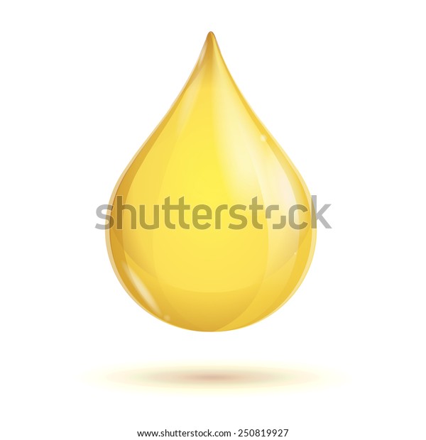 Transparent Oil Drop Isolated On White Stock Vector (Royalty Free ...
