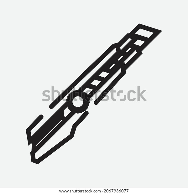 Transparent Outlined Isolated Cutter Icons Illustration Stock Vector ...