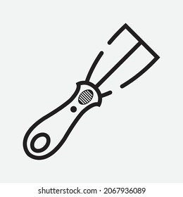 Transparent Outlined Isolated Paint Scraper Icons Stock Vector (Royalty ...