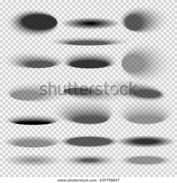 Transparent Oval Bottom Drop Shadows Any Stock Vector (Royalty Free ...