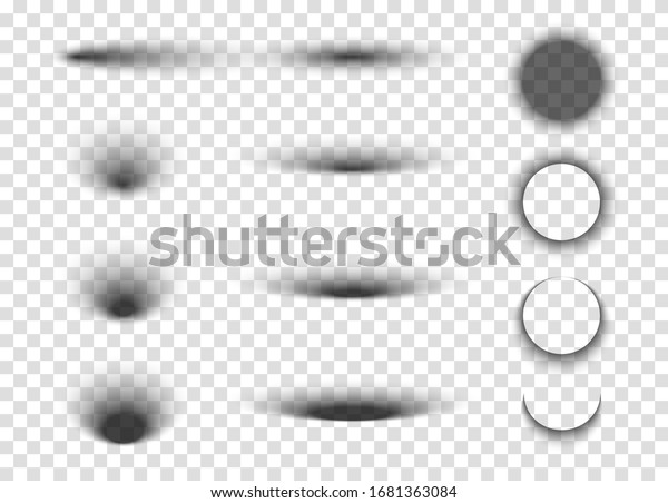 Transparent Oval Shadow Soft Edges Set Stock Vector (Royalty Free ...