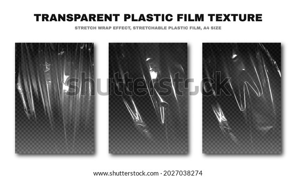 Transparent Plastic Film Texture Stretchable Polyethylene Stock Vector ...