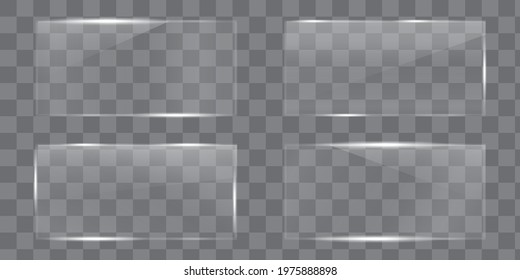 Transparent Plate Plexiglass Plate Glass Plate Stock Vector (Royalty ...