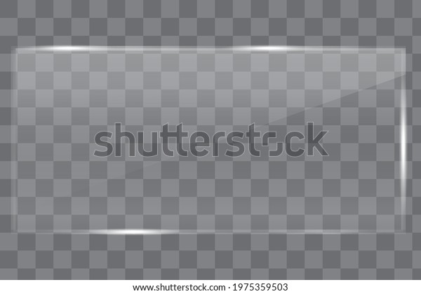Transparent Plate Plexiglass Plate Glass Plate Stock Vector (Royalty ...