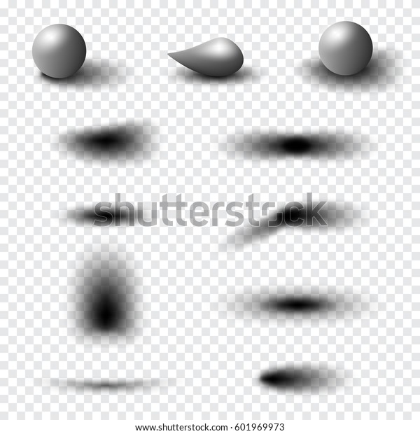 Transparent Realistic Shadow Effect Set Web Stock Vector (Royalty Free ...