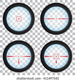 Transparent Red Dot Vector Crosshair Stock Vector (Royalty Free ...