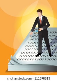 28 Data managing man clear background Images, Stock Photos & Vectors ...