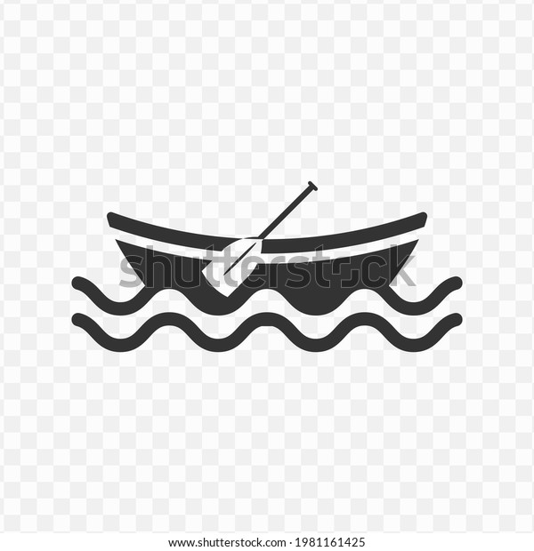 Transparent Rowboat Icon Png Vector Illustration Stock Vector (Royalty ...